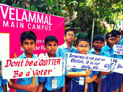School students create voting awareness campaign in Chennai | Chennai ...