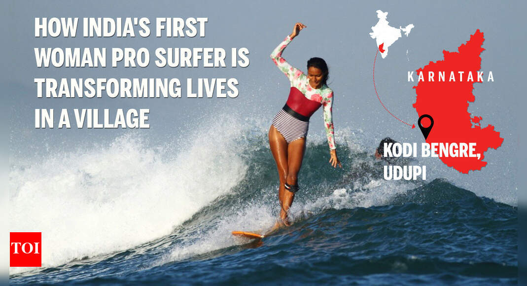 How India's first woman pro surfer is transforming lives in a village ...