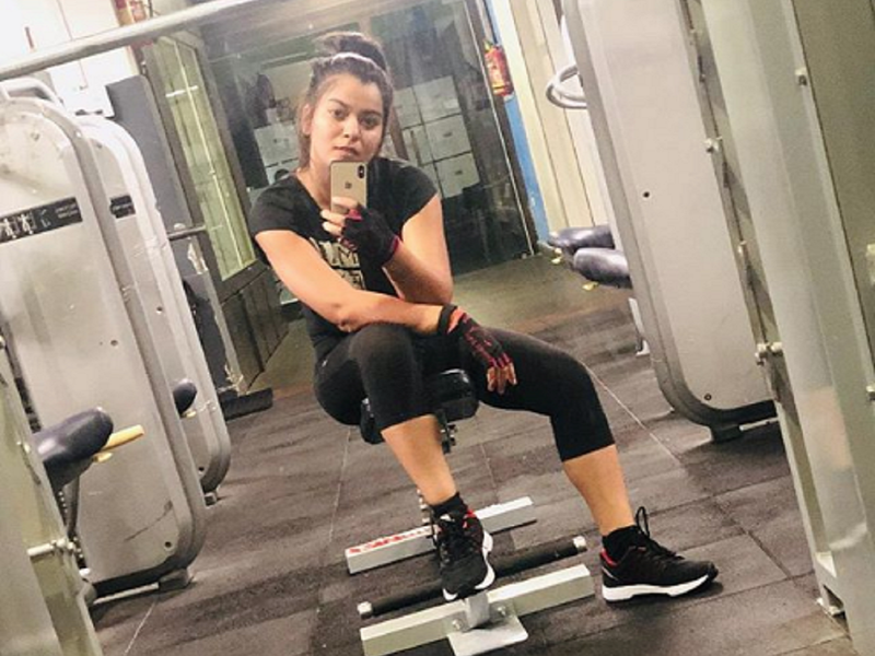 Bhojpuri Star Nidhi Jha Motivates Fans With Her Latest Gym Mirror