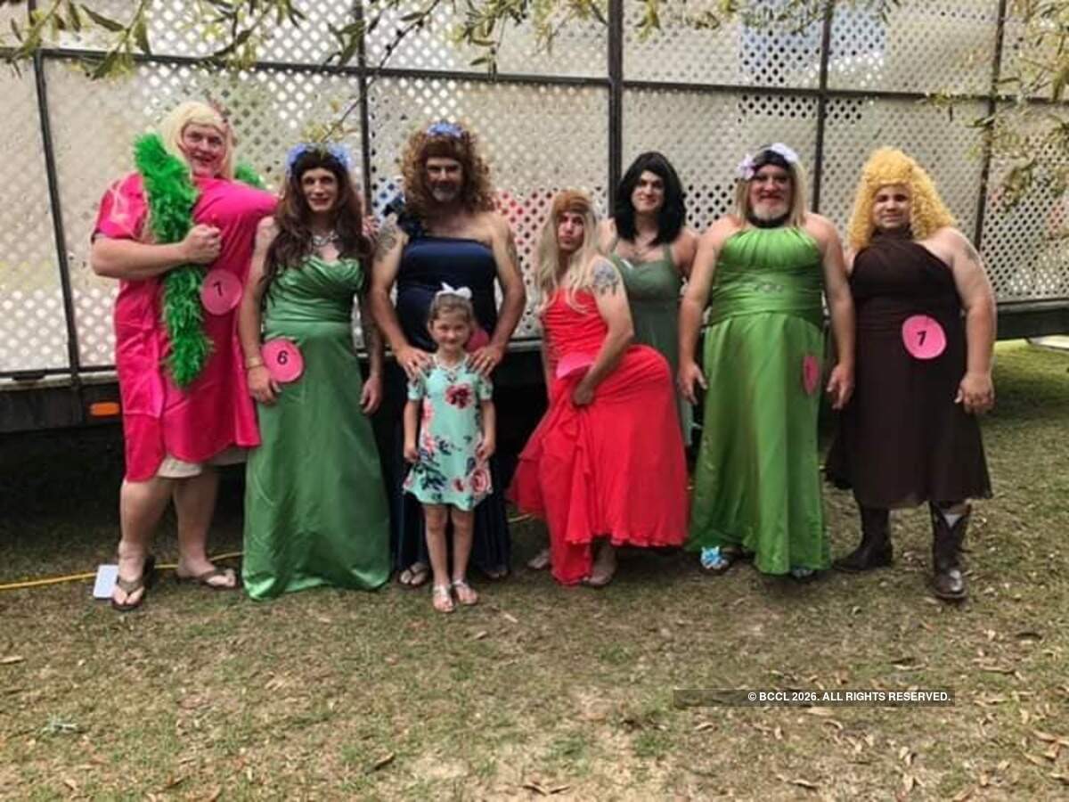 7 men participate in Miss Swamp Bottom Pageant dressed as women