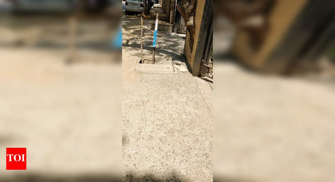 Dangerous open manholes - Times of India