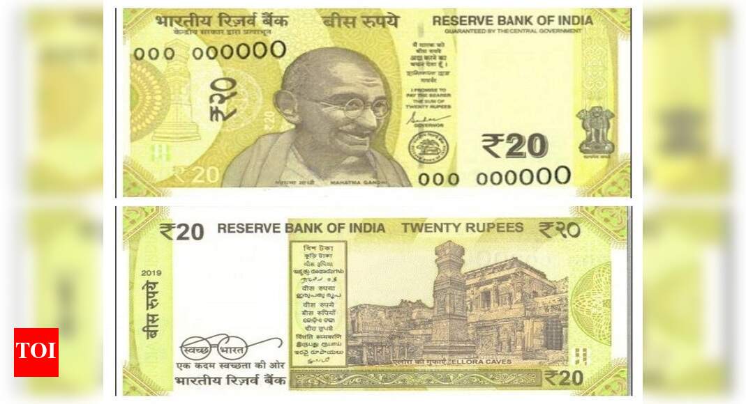 Soon, RBI to issue greenish-yellow, smaller Rs 20 notes - Times of India