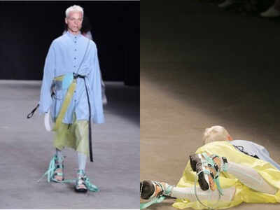 Shocking: Model trips on the ramp and dies - Times of India