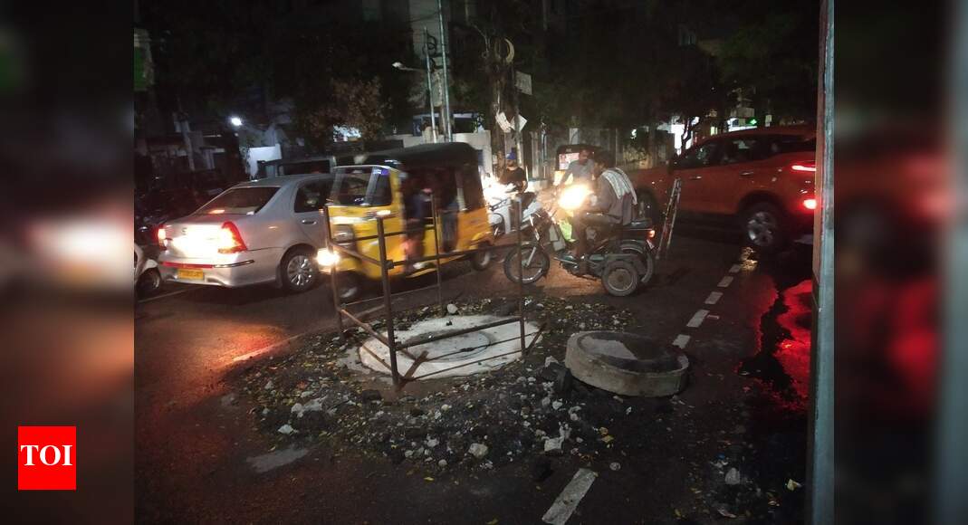 Barricade Blocking the Road - Times of India