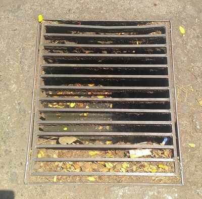 open jalli water-filled gutters - Times of India