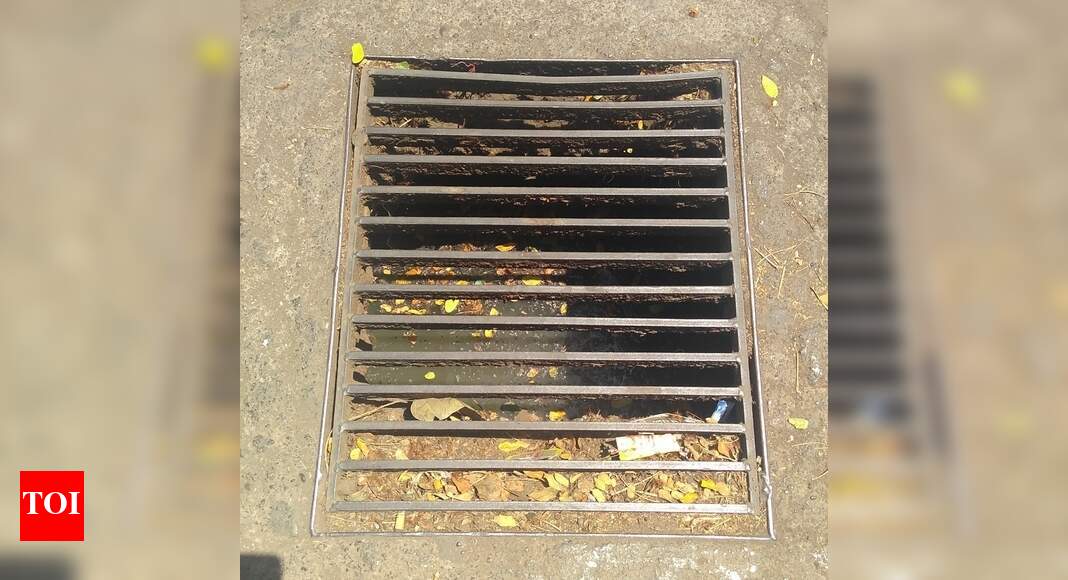 open jalli water-filled gutters - Times of India