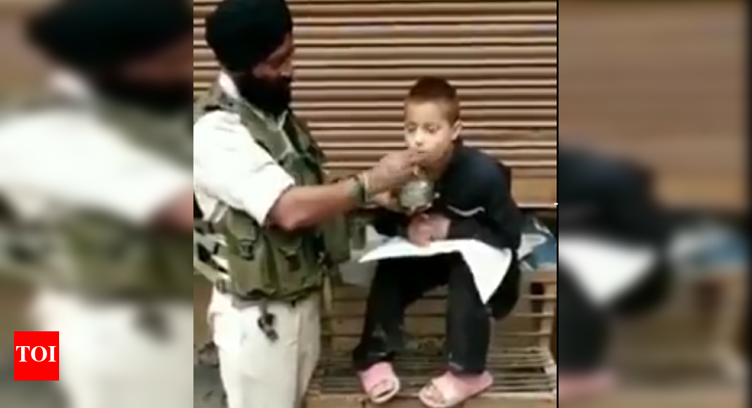 'Always ready to help': CRPF jawan feeds distressed boy in Kashmir ...