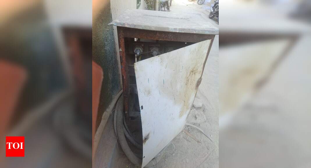 The EB box open in Jones Lane West Saidapet - Times of India