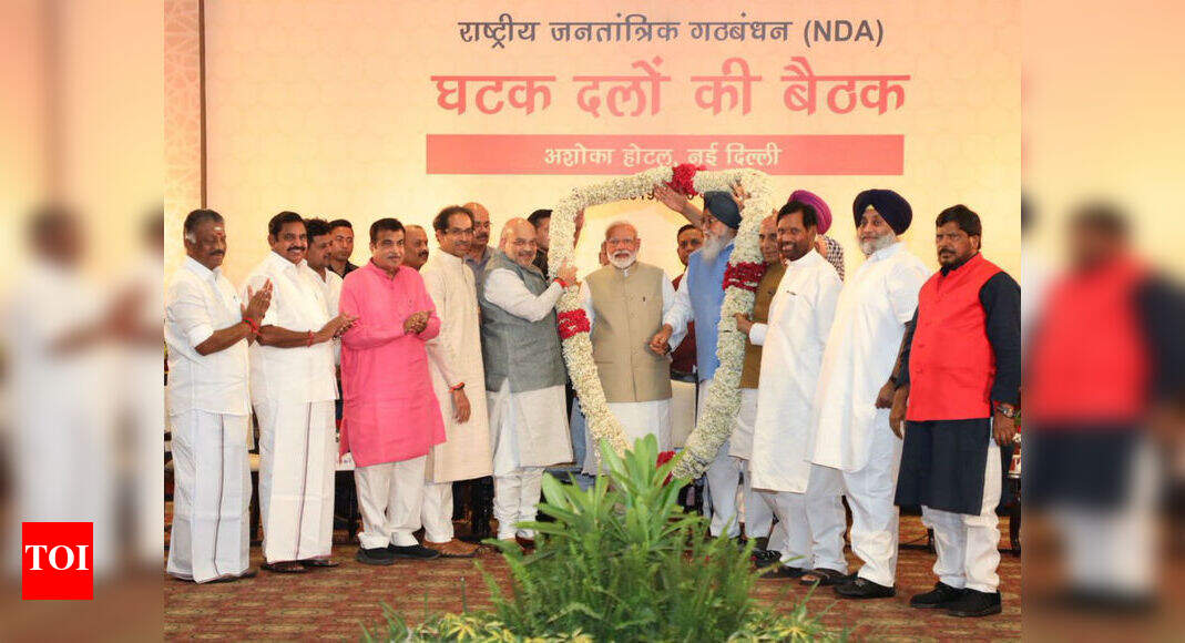 NDA leaders meet ahead of Lok Sabha results | India News - Times of India