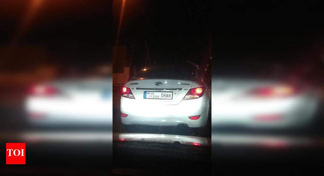 Is this RTO approved number plate ? - Times of India