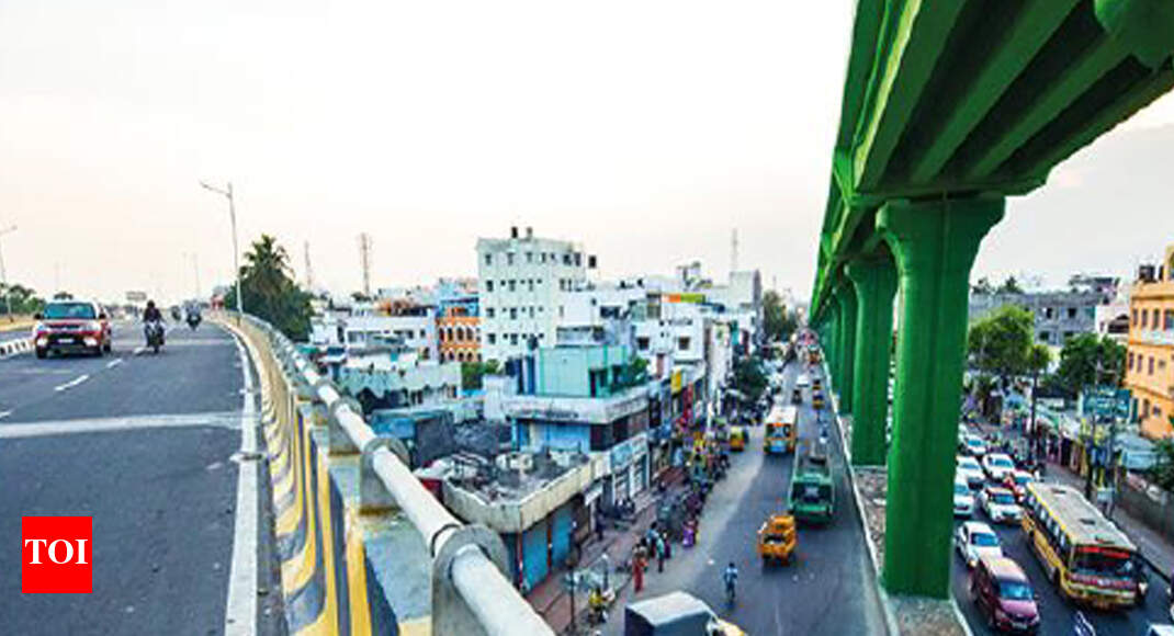 Ramps to soon connect Gandhipuram flyover to 100ft Road, Bharathiyar ...