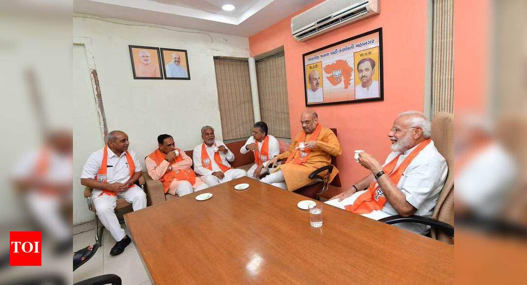 Modi visits party office from where he operated initially and 'learnt a ...