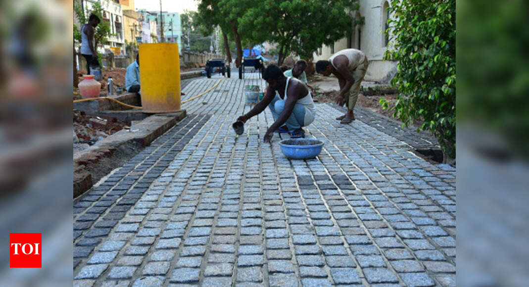 Cobblestone work begins around Meenakshi temple | Madurai News - Times ...