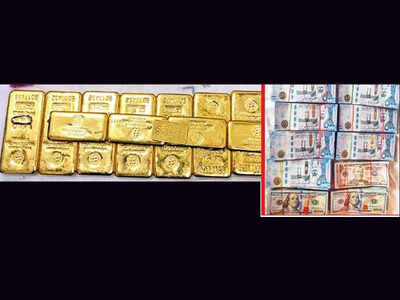 Woman held with 11kg gold, Rs 1.9 crore foreign notes | Hyderabad News ...
