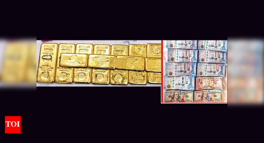 Woman held with 11kg gold, Rs 1.9 crore foreign notes | Hyderabad News ...