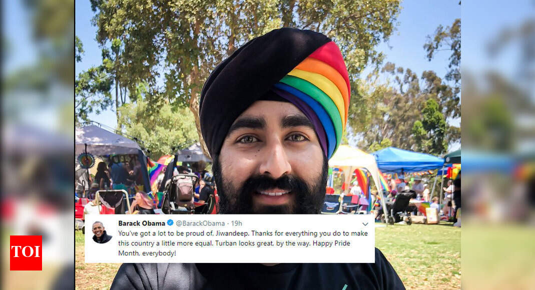 Obama praises Sikh man with rainbow turban for Pride Month in US ...