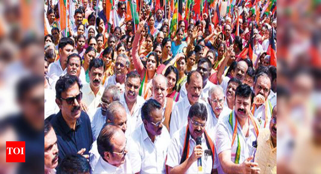 ROB construction delay: 500 held for protesting | Coimbatore News ...
