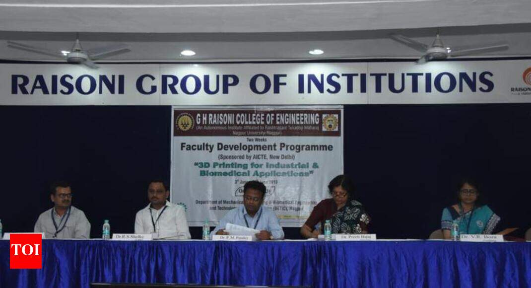 2-week faculty devpt programme on 3D printing at Raisoni College ...
