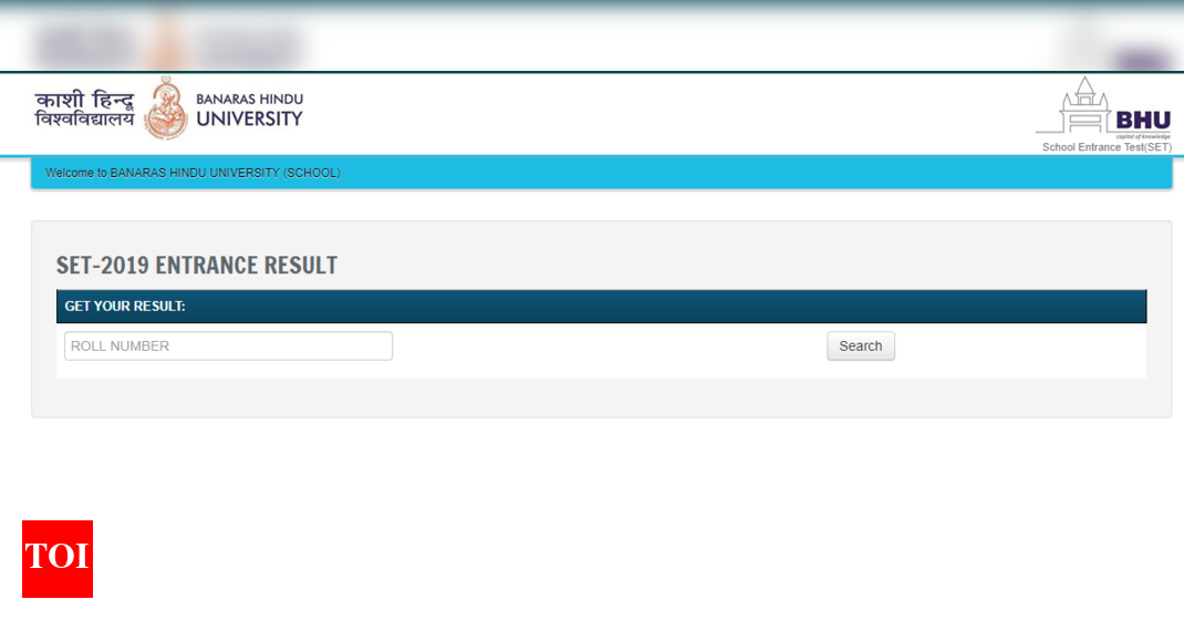 BHU CHS SET 2019 result released at bhuonline.in, download here - Times ...