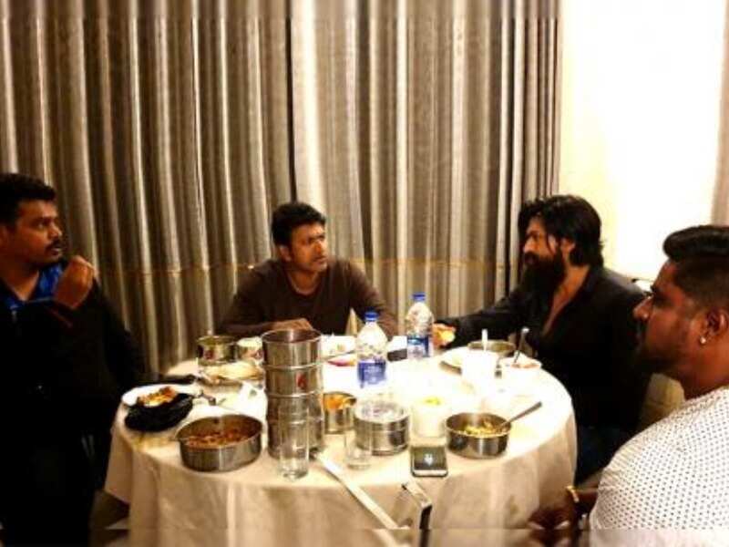 Yash and Puneeth Rajkumar take a break from film shoots to catch up ...