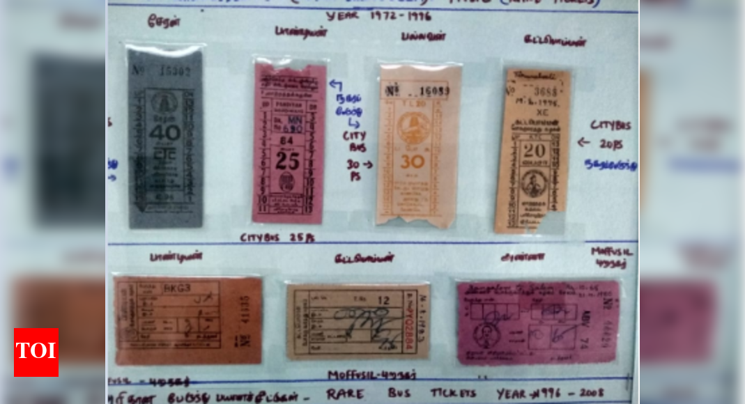 Trichy man has collection of 82,000 old bus tickets – some dating back ...