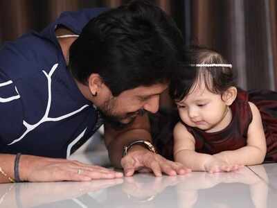 Ajay Rao celebrates Father's Day with his baby girl Cherishma | Kannada ...