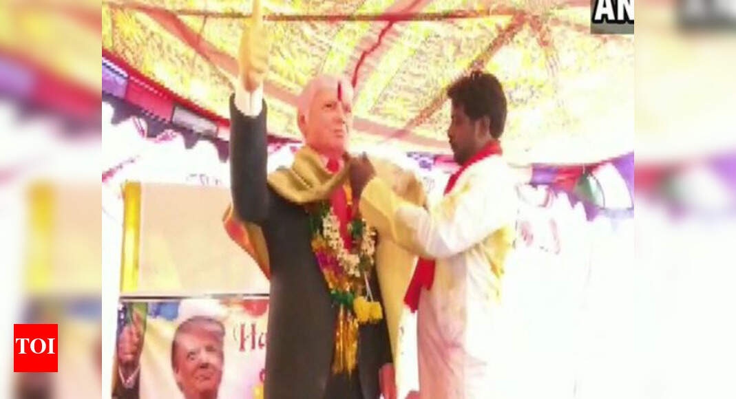 Man worships Donald Trump in Telangana, erects statue | Hyderabad News ...
