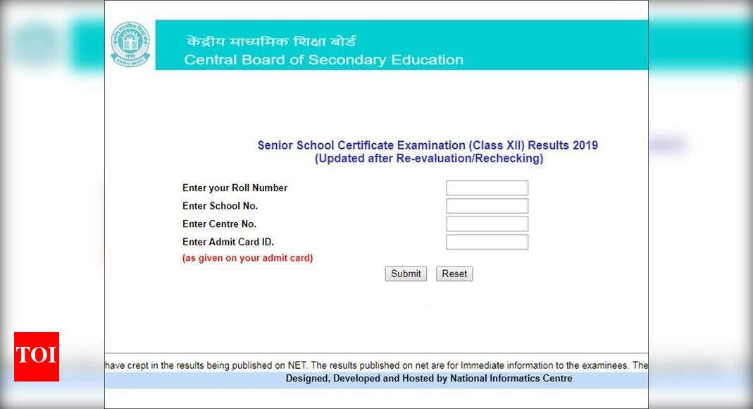 CBSE Class 12th re-evaluation/rechecking results 2019 announced ...