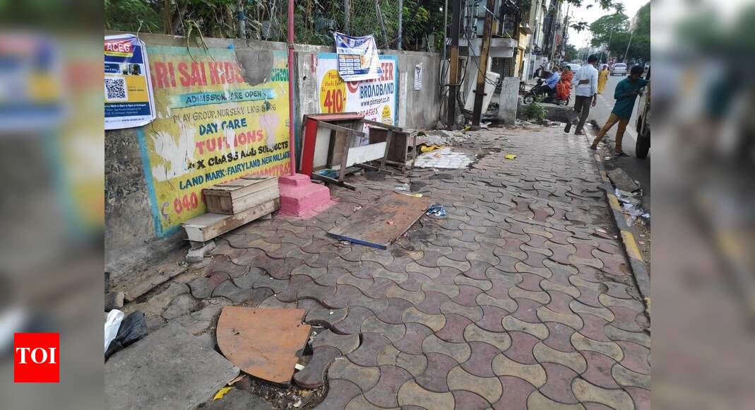 POOR CONDITIONS OF FOOTPATHS - Times of India