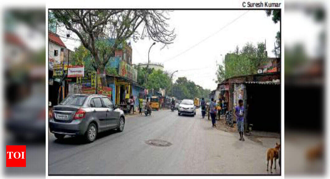 Shops encroach upon KK Nagar road, reduce it to half the width ...