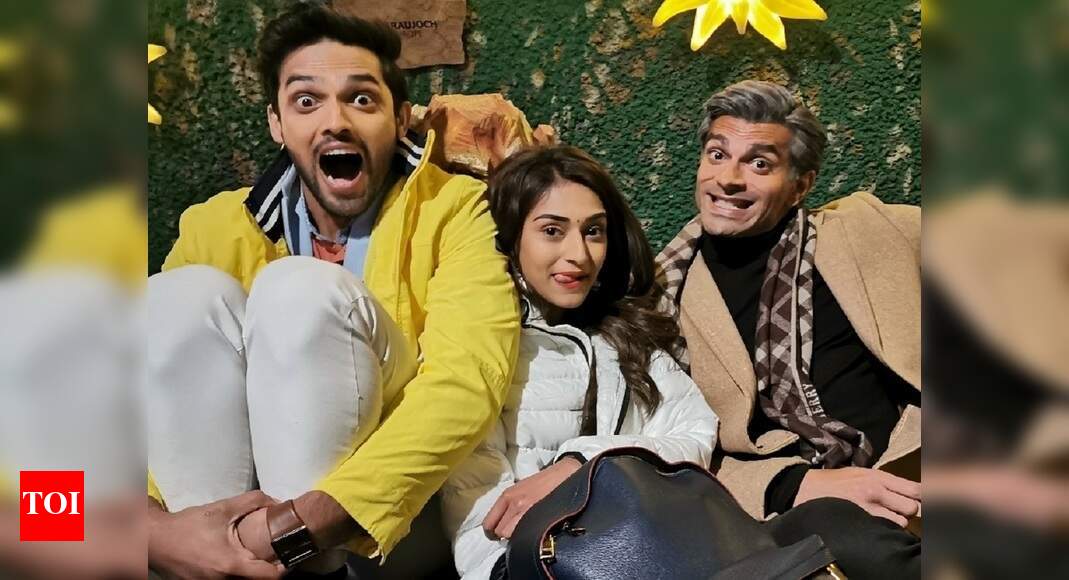 Erica Fernandes gets sandwiched between on-screen lovers Parth Samthaan ...