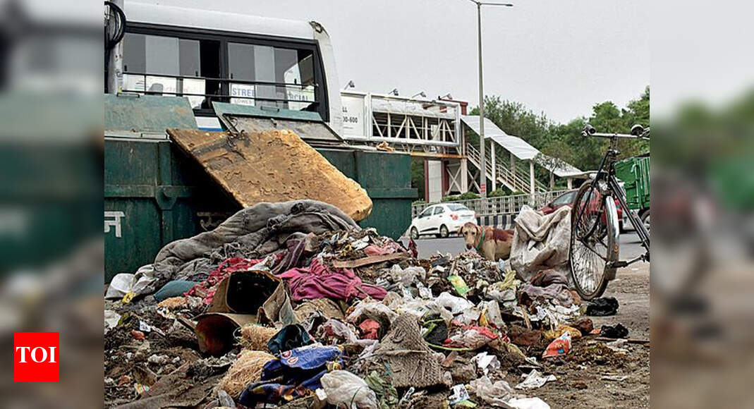 Noida will take 2 months to clear roadside trash | Noida News - Times ...