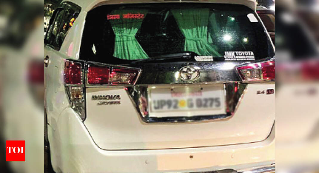 Police let off DM's car without challan | Lucknow News - Times of India