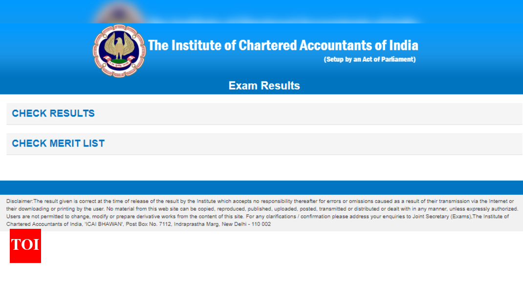 ICAI result 2019: CA CPT result announced at icai.nic.in, check here ...