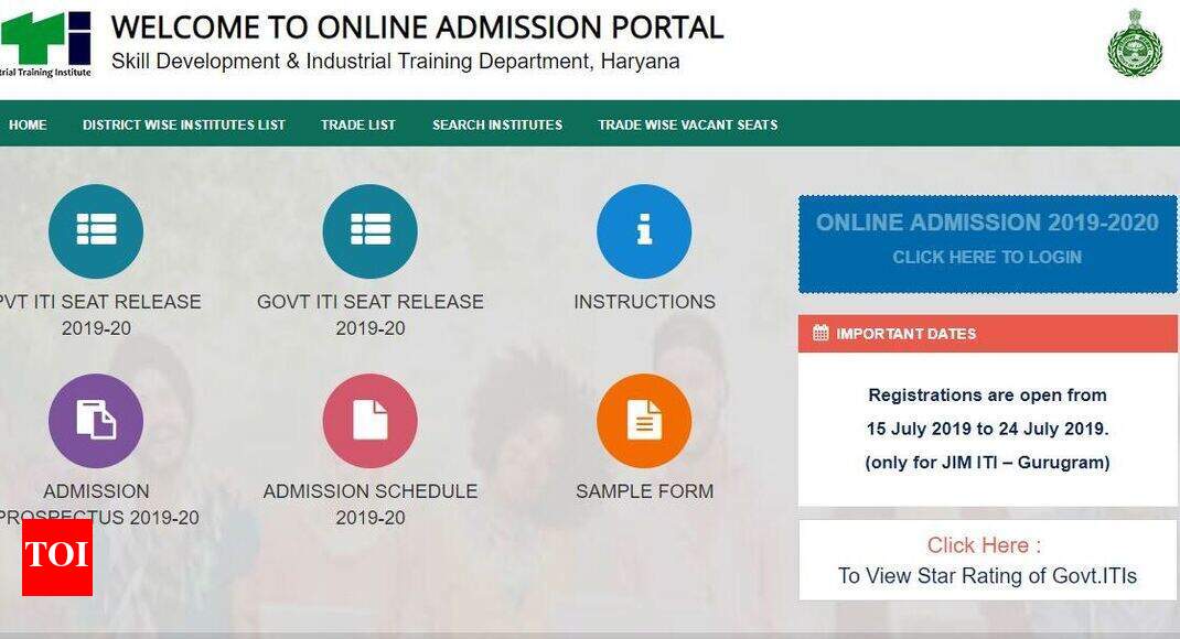 ITI Haryana merit list and seat allotment result 2019 released at ...
