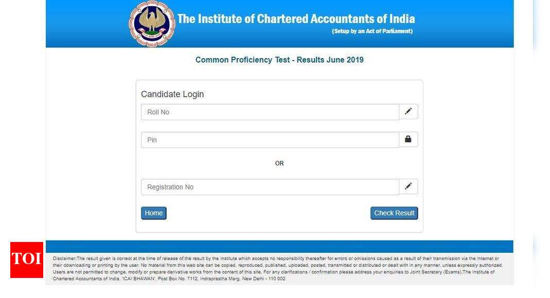 CA CPT Result 2019: CA CPT final result 2019 announced at icaiexam.icai ...