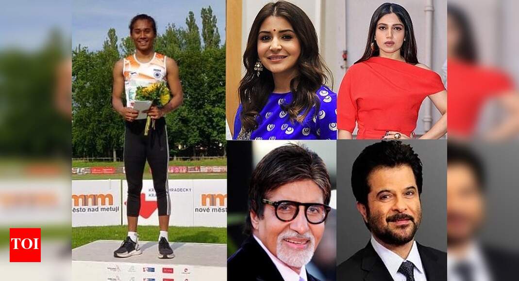 Hima Das wins 5th Gold: Bollywood actors Amitabh Bachchan, Anushka ...