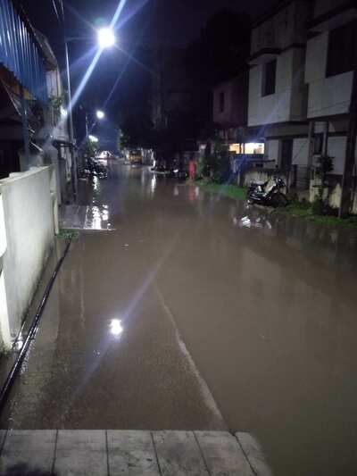 submerged storm water drain - Times of India