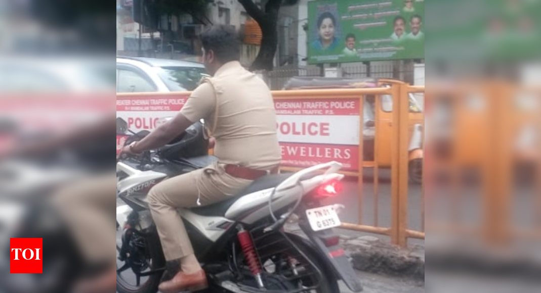 Chennai cop suspended for riding two-wheeler without wearing helmet ...