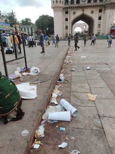 Save Charminar from Spitting, Garbage, Sewage, Etc - Times of India