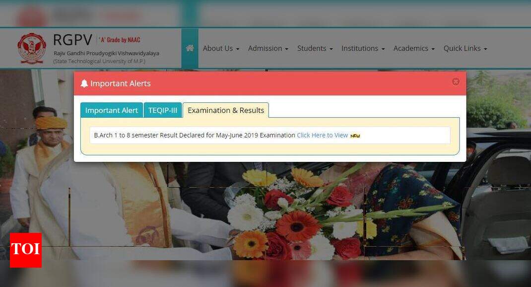 RGPV Diploma result 2019 for B.Arch declared at rgpv.ac.in, check here ...