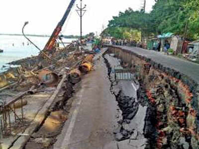 Subsidence shuts Diamond Harbour stretch | Kolkata News - Times of India