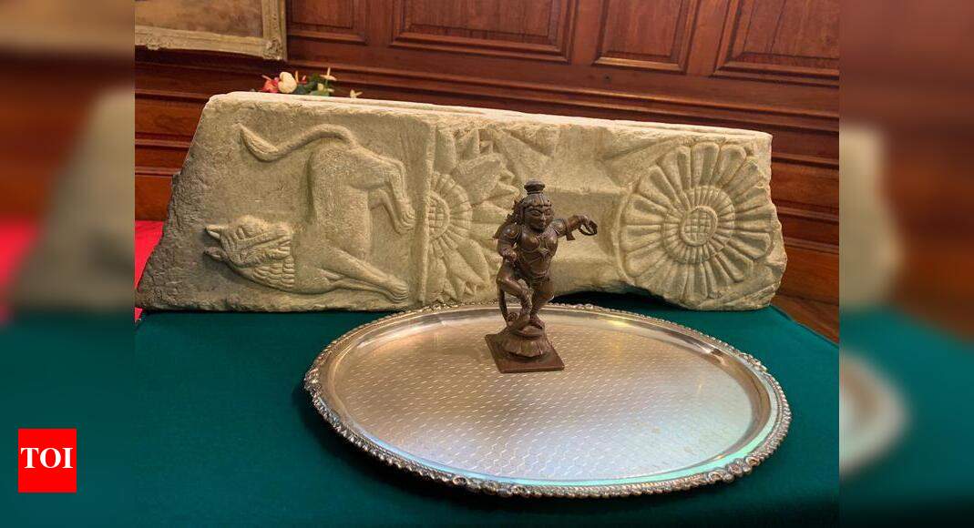 UK returns two rare artifacts to India | India News - Times of India