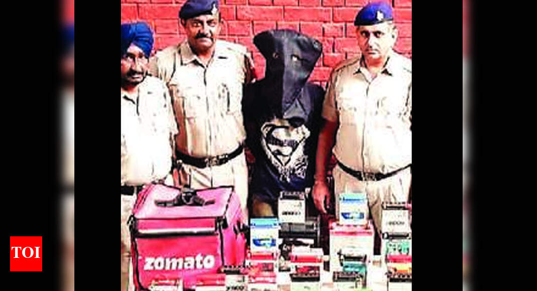 Chandigarh: Car battery thief poses as food delivery boy, arrested ...