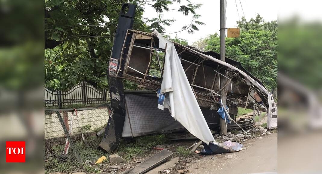 Broken Bus Stop near Race Course - Times of India