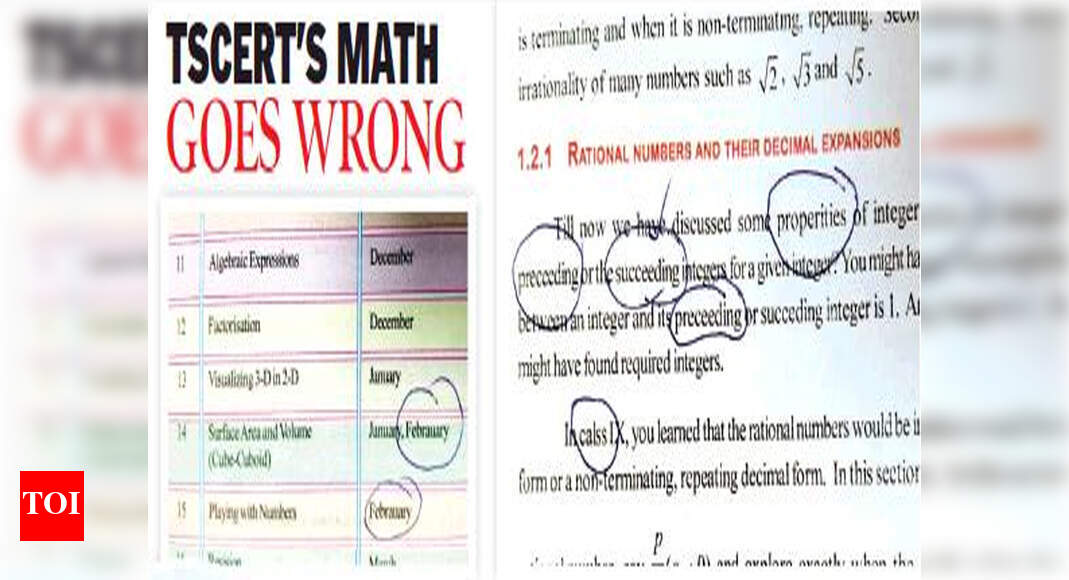 Telangana: At least 100 errors in each textbook | Hyderabad News ...