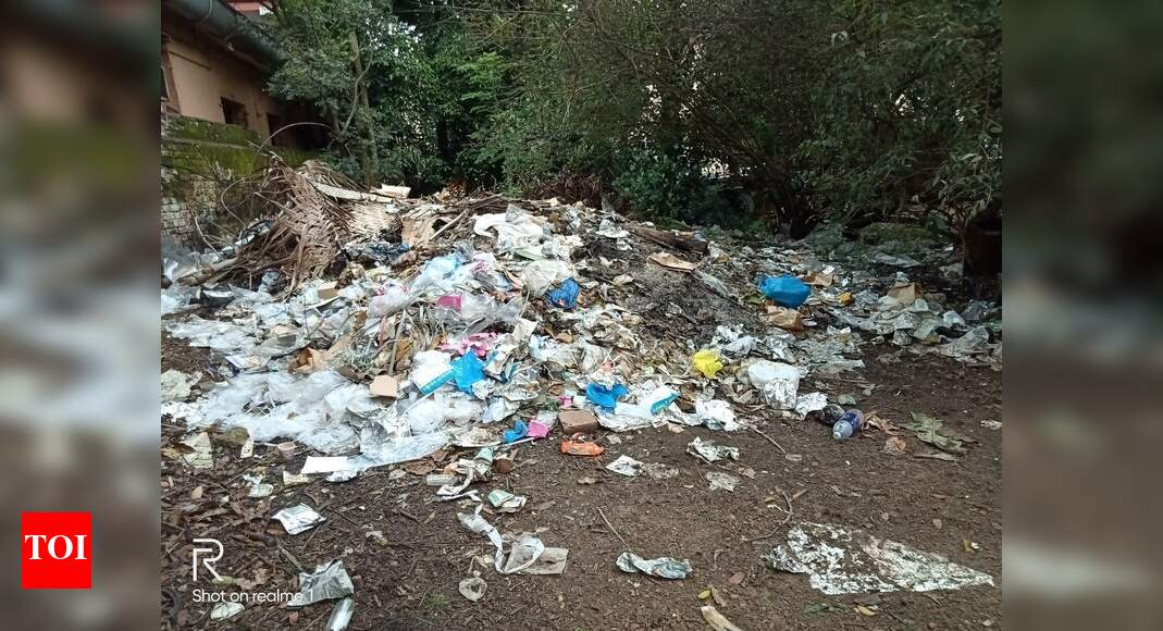In back side of VJT hall dump Waste - Times of India