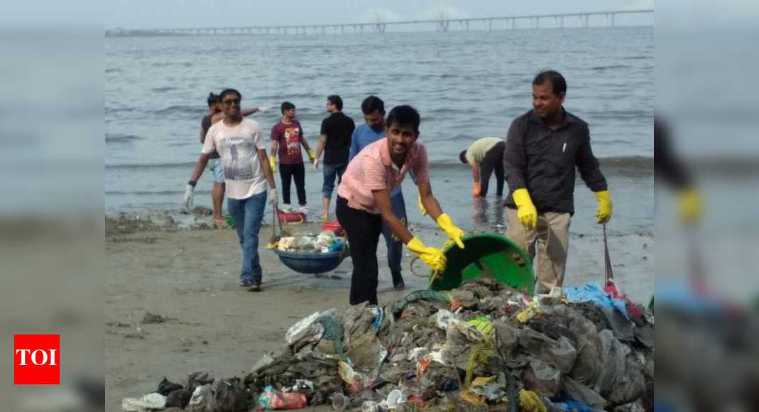 Mahim Beach Cleanup Drive - Times of India