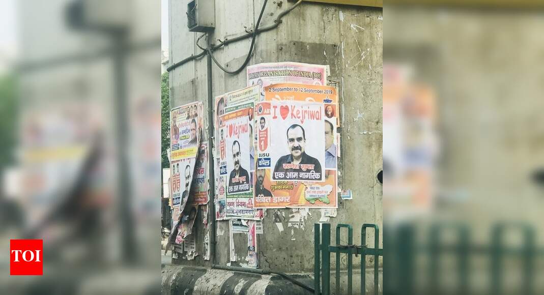 Pomoting govt or defacing public property? - Times of India