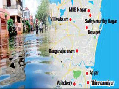 Corporation maps 100 flood hotspots in Chennai | Chennai News - Times ...